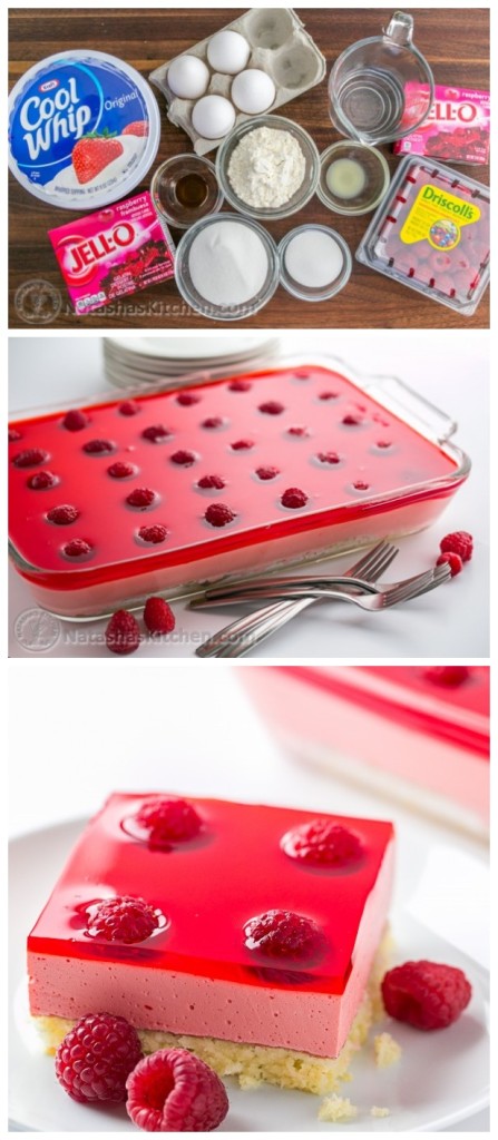 Raspberry Jello Cake Recipe - Shake that bacon