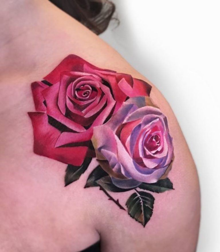 50+ Best Pastel Color Flower Tattoos For Girls - Shake that bacon