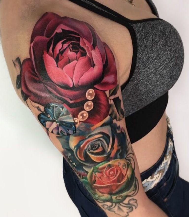 50+ Best Pastel Color Flower Tattoos For Girls - Shake that bacon